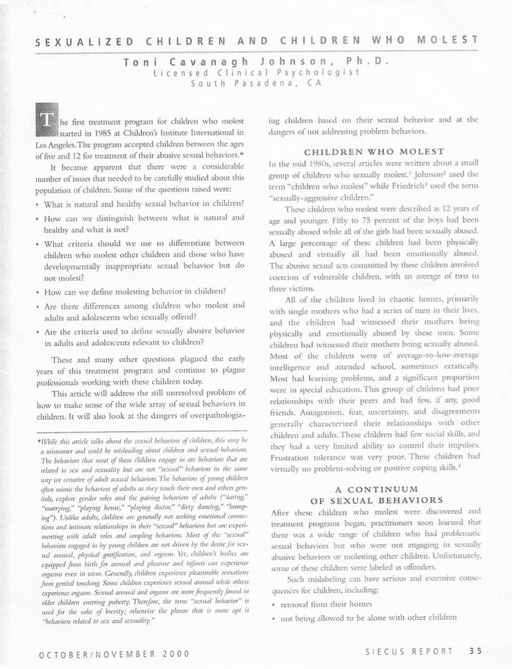 Toni Cavanagh Johnson, Ph.D.